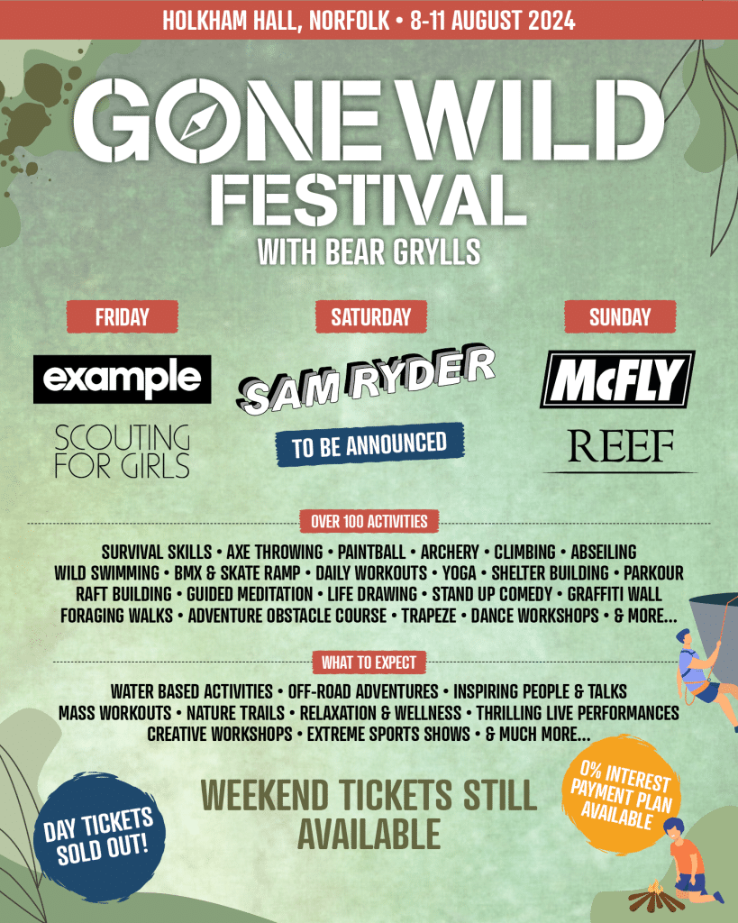 Gone Wild Festival with Bear Grylls , Christmas- Holkham
